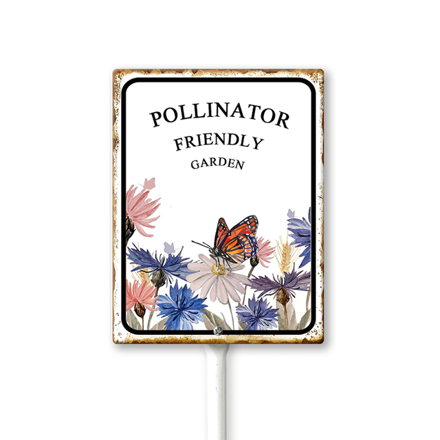 Eveokoki Pollinator Friendly Garden Yard Sign with Metal Stakes, 8in× ...