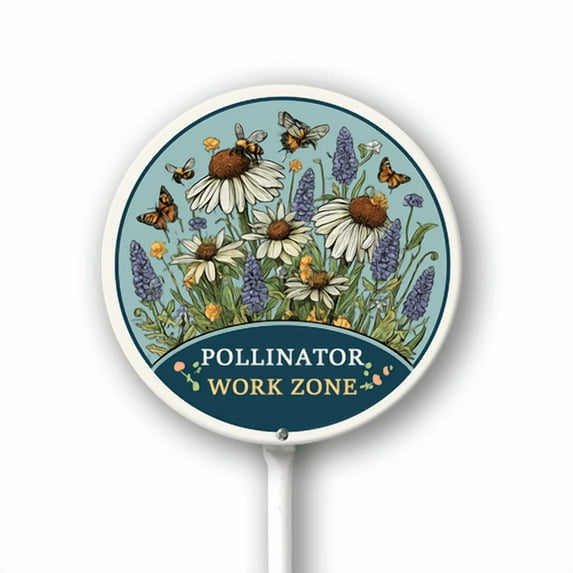 Eveokoki Pollinator Work Zone Garden Sign Pollinators Friendly Yard ...