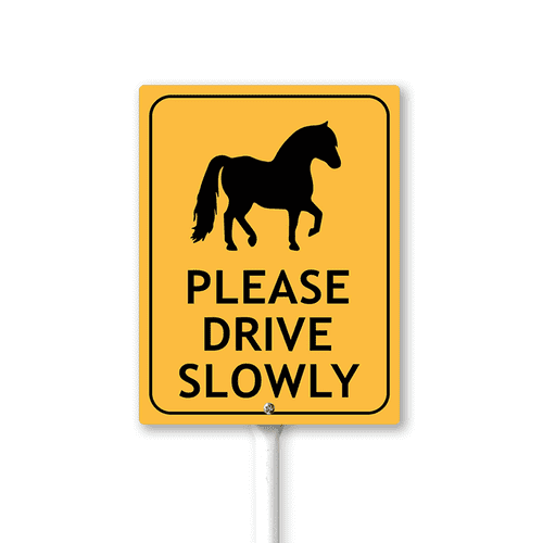 Eveokoki Pony Please Drive Slowly Sign With Stake For Neighborhoods ...