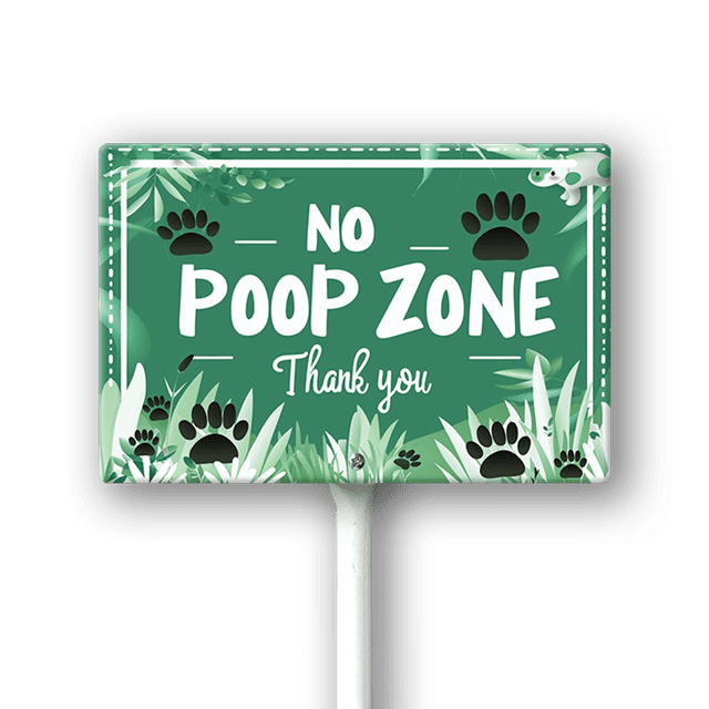 Eveokoki No Poop Zone Thank You Yard Sign, Large 12x8 inch Aluminum ...