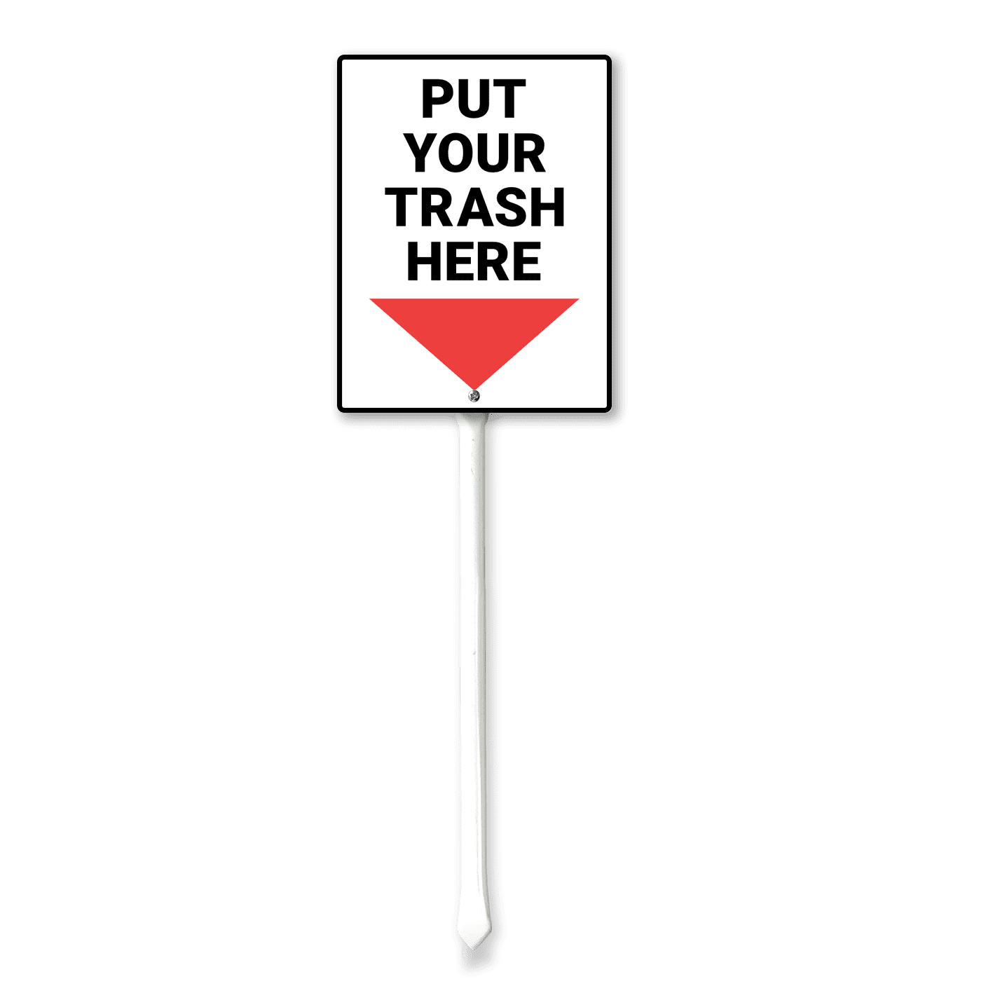 Eveokoki Put Your Trash Here Sign with Stake - 7x8.8 Inch Aluminum No ...