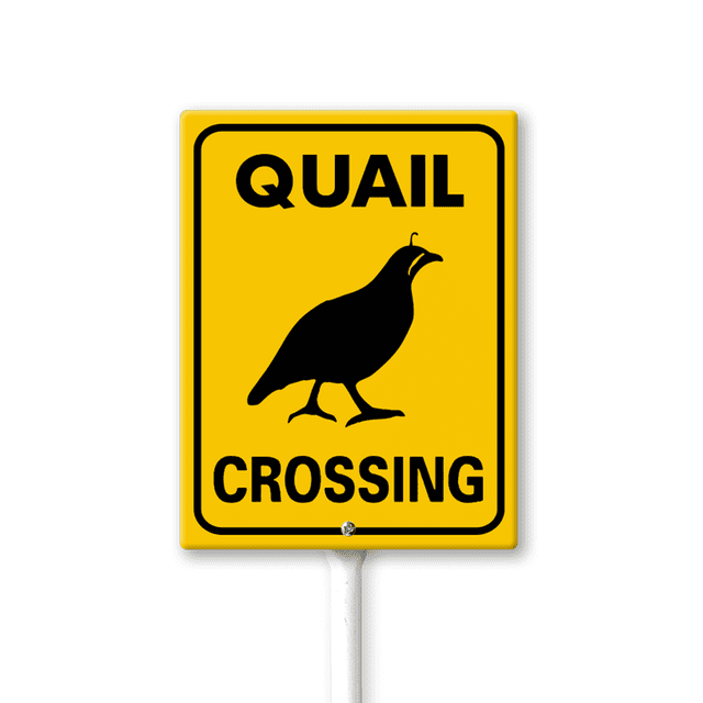 Eveokoki Quail Crossing Yard Sign with Stake 8x12inch Rustproof ...