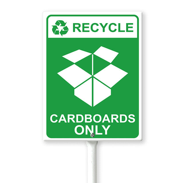 Eveokoki Recycle Cardboards Only Sign 4.6 x 6 Inch Outdoor Aluminum ...