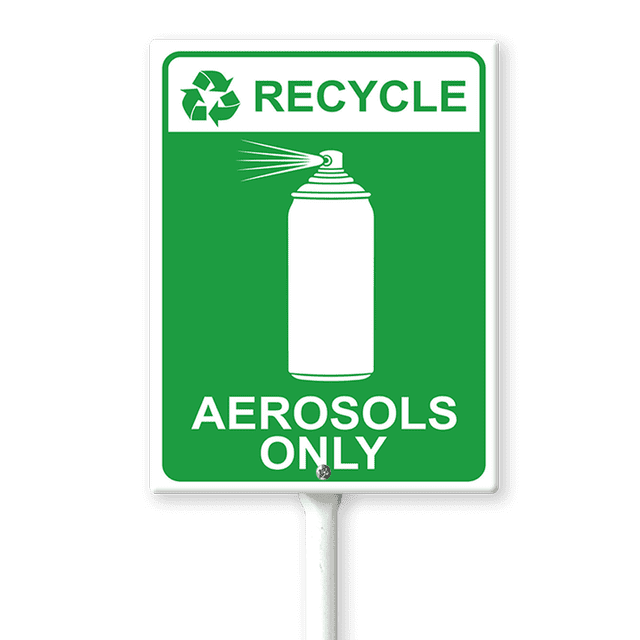 Eveokoki Recycle Sign - Aerosols Only Sign 8 x 12 Inch Outdoor Aluminum ...
