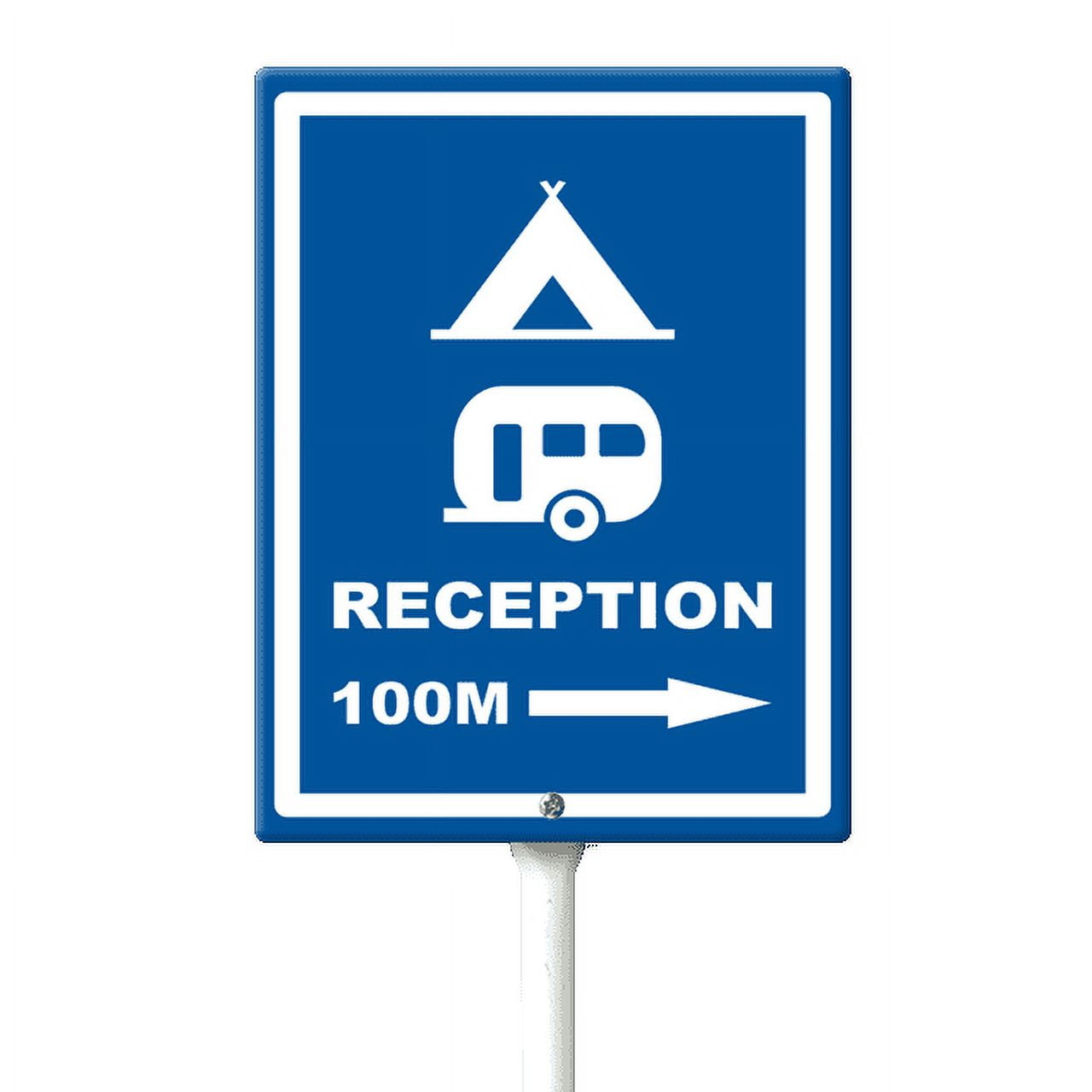 Eveokoki Road Traffic Sign Campreception Yard Sign with Stake 8x12inch ...