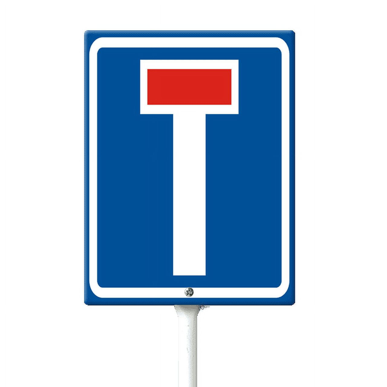 Eveokoki Road Traffic Sign Dead End Yard Sign with Stake 8x12inch ...