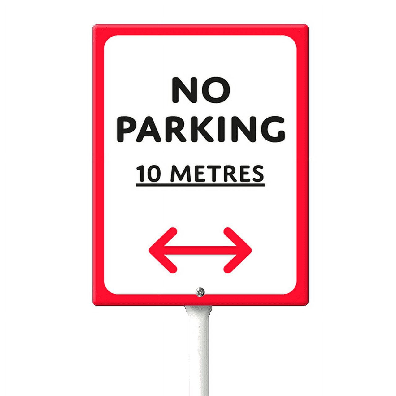 Eveokoki Road Traffic Sign No Parking 10 Metres Yard Sign with Stake ...