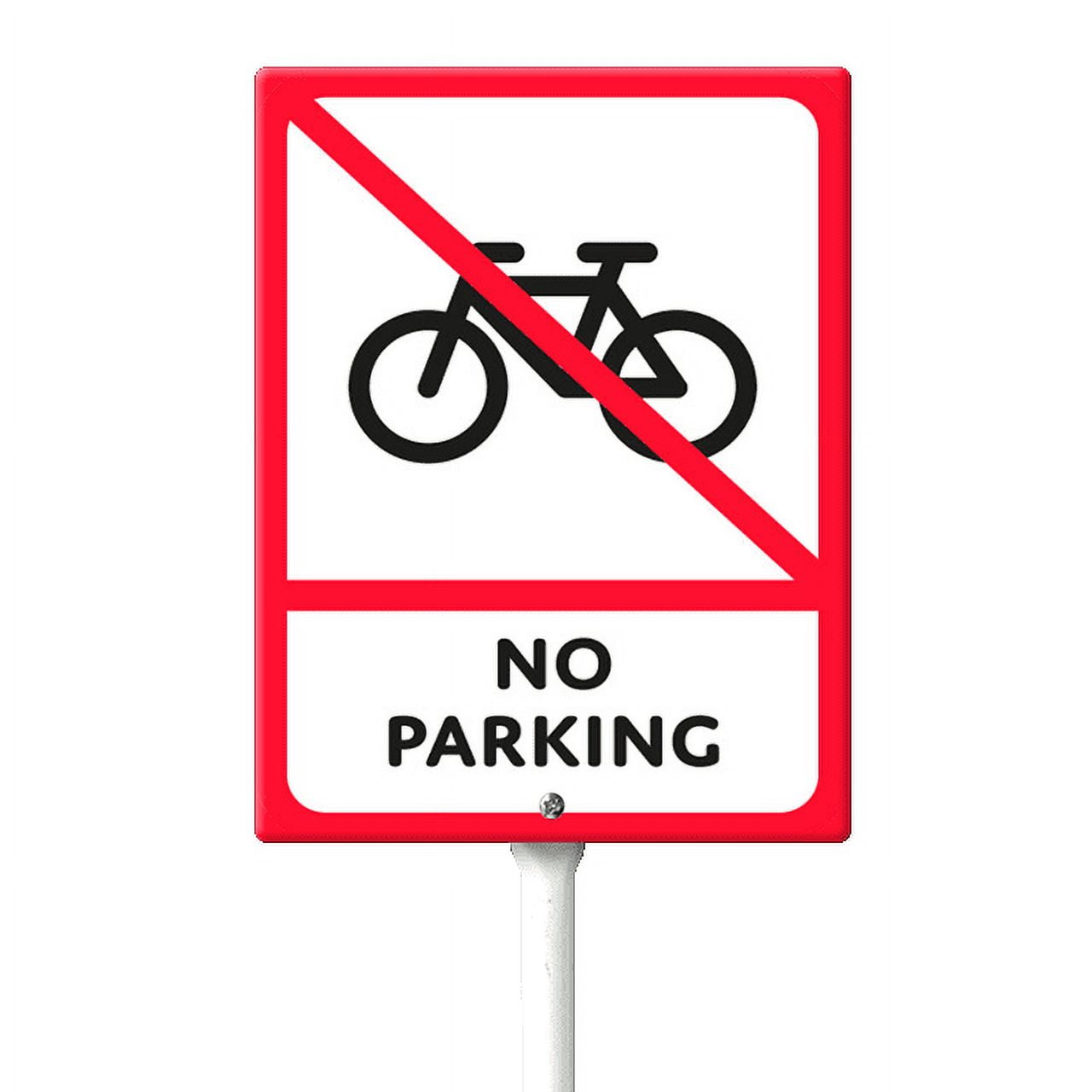 Eveokoki Road Traffic Sign No Parking Bicycle Yard Sign with Stake 4 ...
