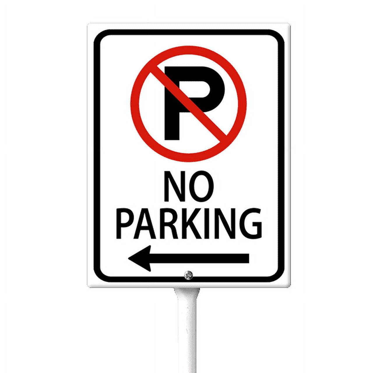 Eveokoki Road Traffic Sign No Parking Left Yard Sign with Stake 4 ...