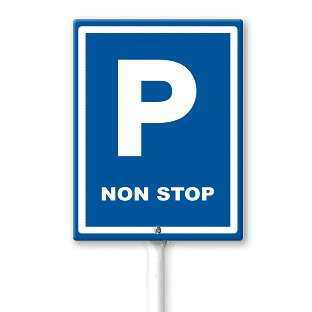Eveokoki Road Traffic Sign Non Stop Yard Sign with Stake 4.6x6inch ...