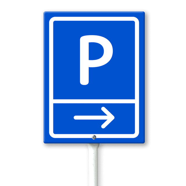 Eveokoki Road Traffic Sign Parking Zone To Right Yard Sign with Stake 4 ...