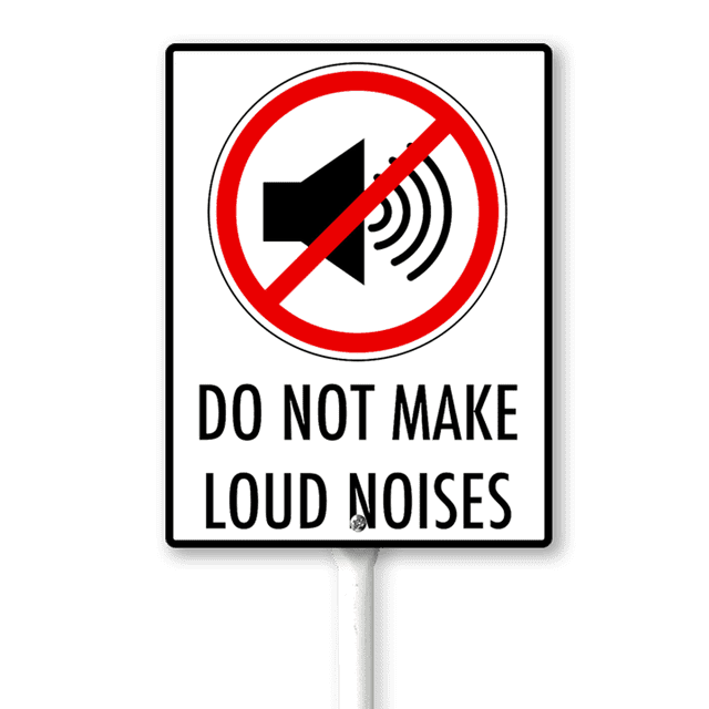 Eveokoki Road Warning Sign Do Not Make Loud Noises Yard Sign with Stake ...