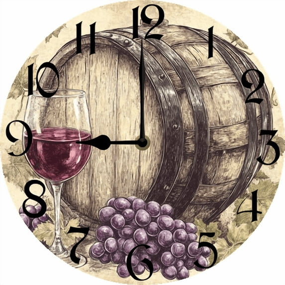 Eveokoki Round Wall Clock Silent Non-Ticking Battery Operated Clock 10 ...