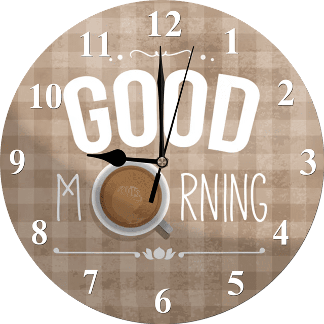 Eveokoki Rustic Kitchen Wall Clock Wooden Office Coffee Decor Wall ...