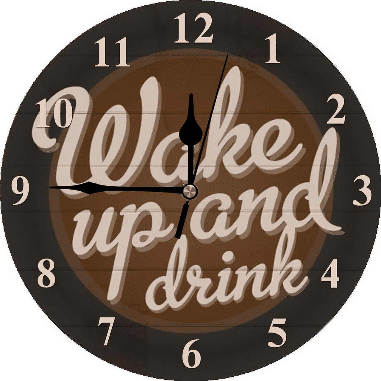 Eveokoki Rustic Kitchen Wall Clock Wooden Office Coffee Decor Wall ...