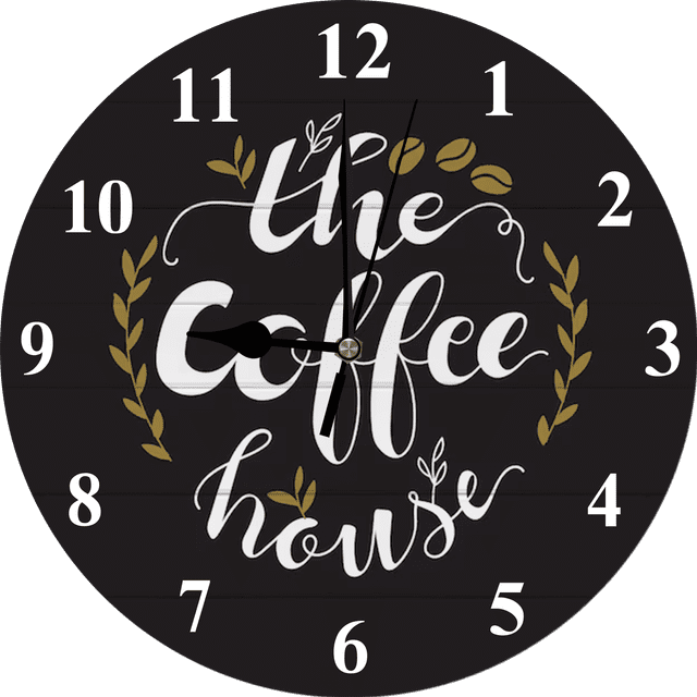 Eveokoki Rustic Kitchen Wall Clock Wooden Office Coffee Decor Wall ...