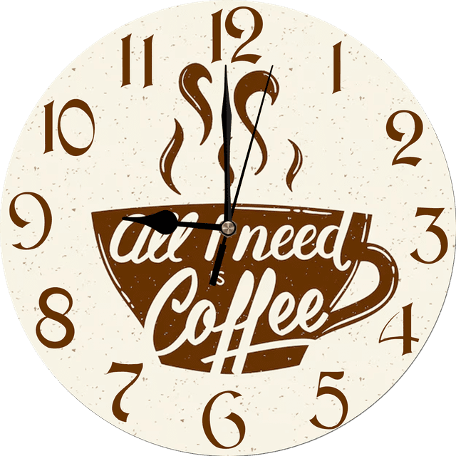 Eveokoki Rustic Kitchen Wall Clock Wooden Office Coffee Decor Wall ...