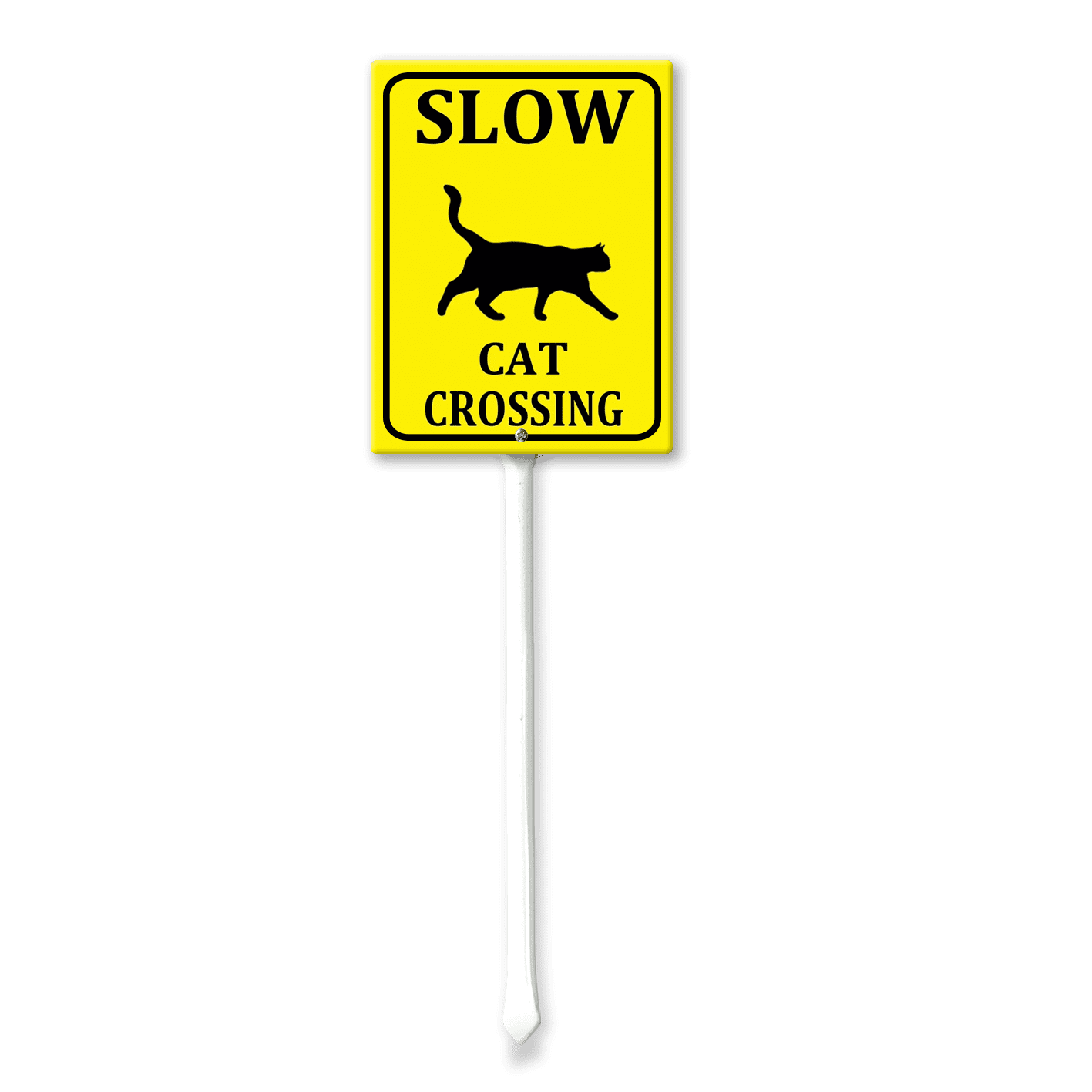 Eveokoki Slow Cat Crossing Sign With Stake For Neighborhoods Yard Farm ...