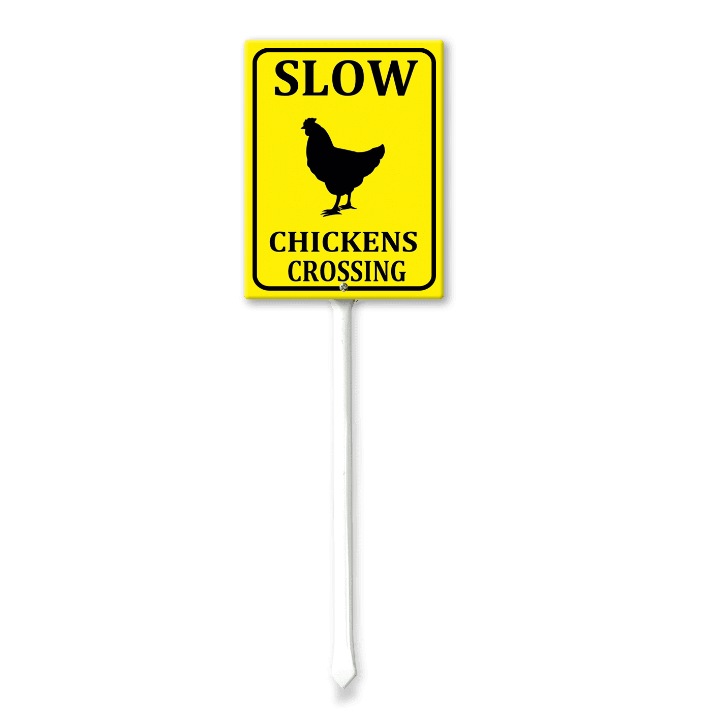 Eveokoki Slow Chicken Crossing Sign With Stake For Neighborhoods Yard ...