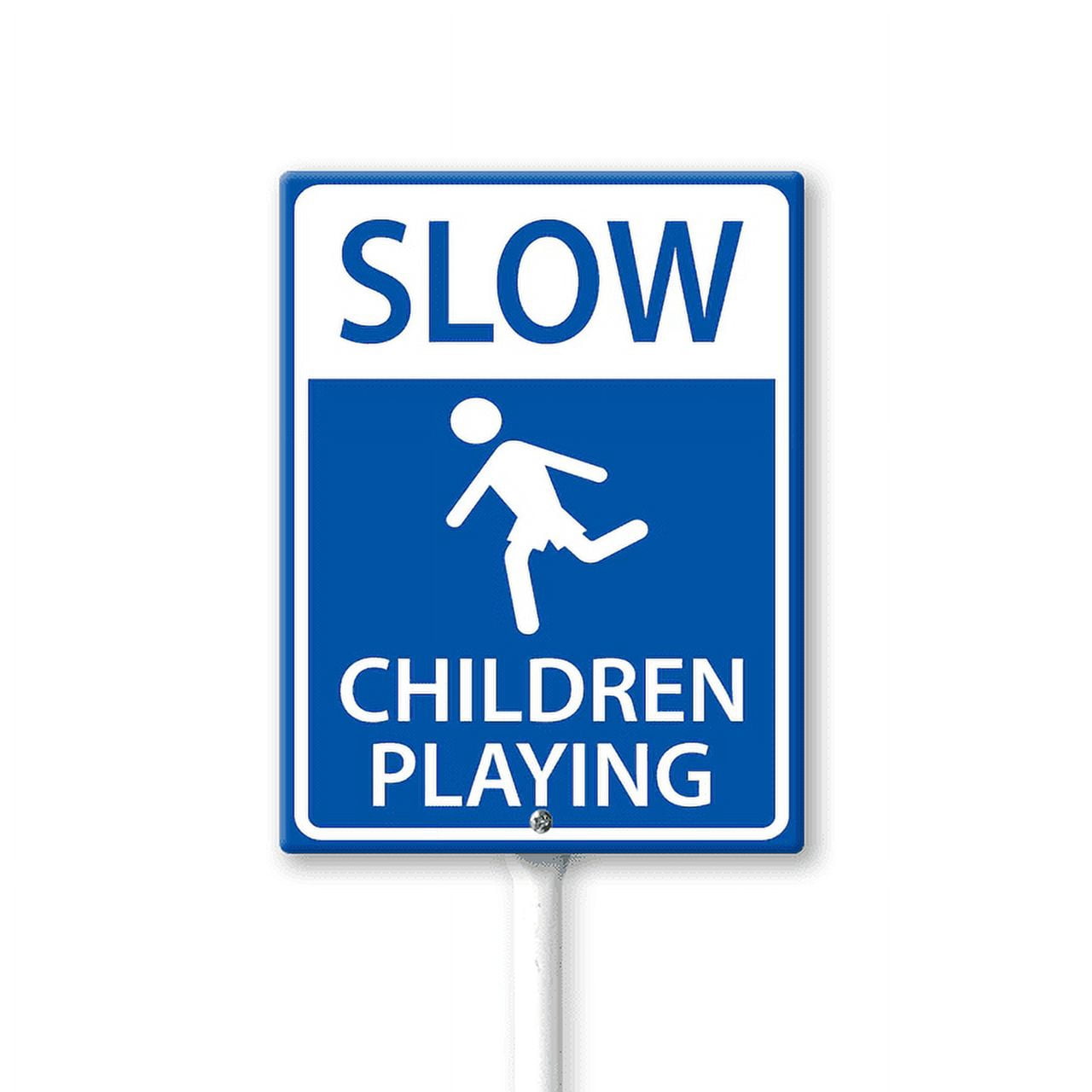 Eveokoki Slow Children Playing Yard Sign with Stakes 4.6in×6in, Sturdy ...
