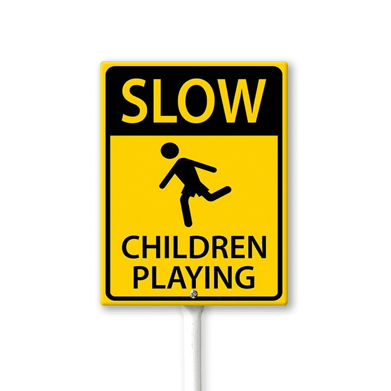 Eveokoki Slow Children Playing Yard Sign with Stakes 8in×12in, Sturdy ...