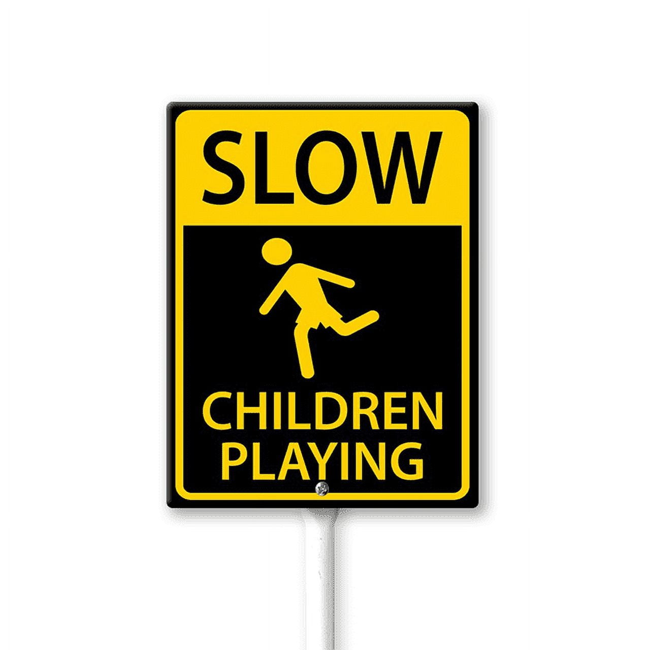 Eveokoki Slow Children Playing Yard Sign with Stakes 8in×12in, Sturdy ...