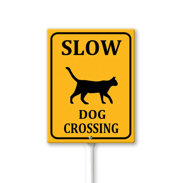 Eveokoki Slow Dog Crossing Sign With Stake For Neighborhoods Yard Farm ...