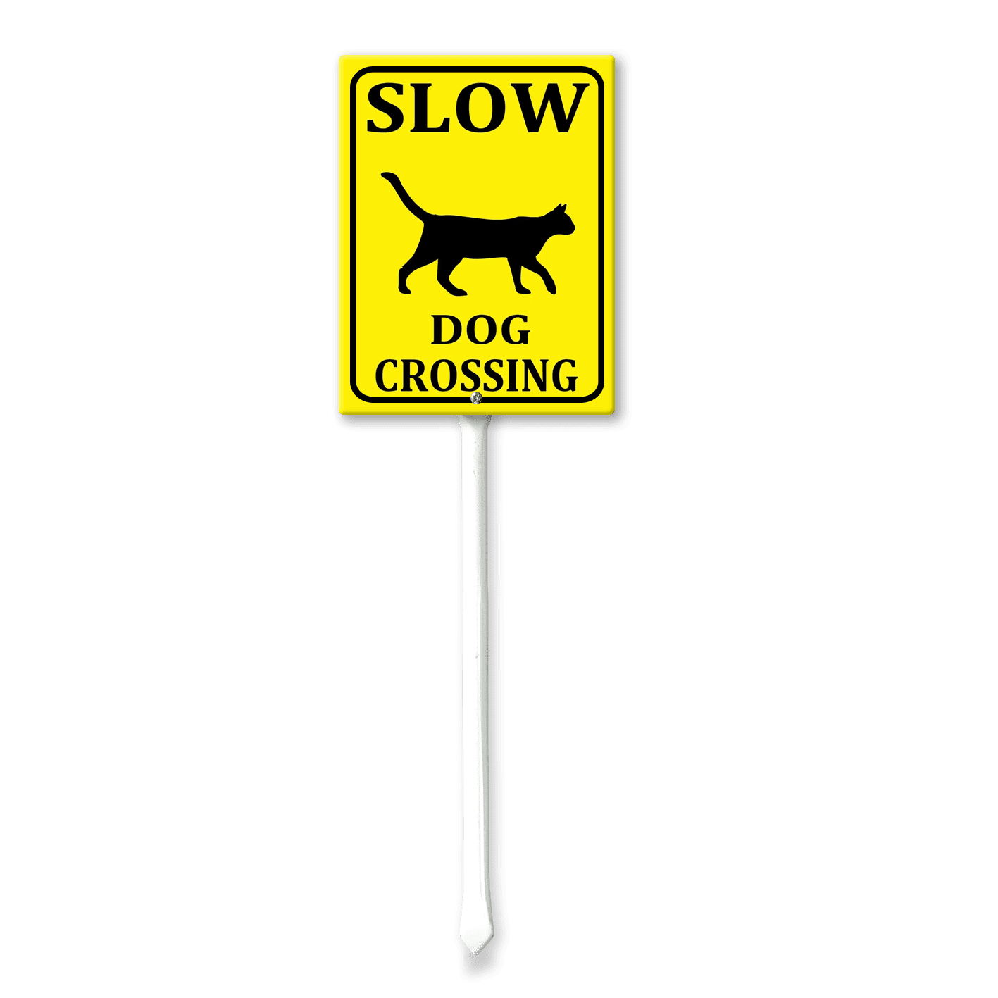 Eveokoki Slow Dog Crossing Sign With Stake For Neighborhoods Yard Farm ...