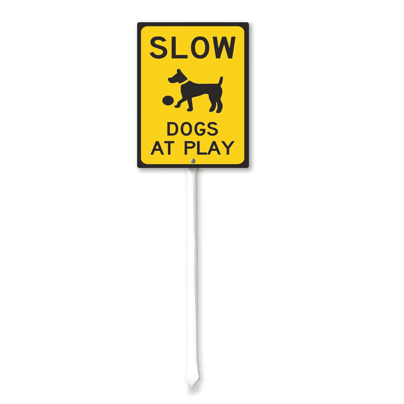 Eveokoki Slow Dog At Play Yard Sign with Stakes 8in×12in, Sturdy ...