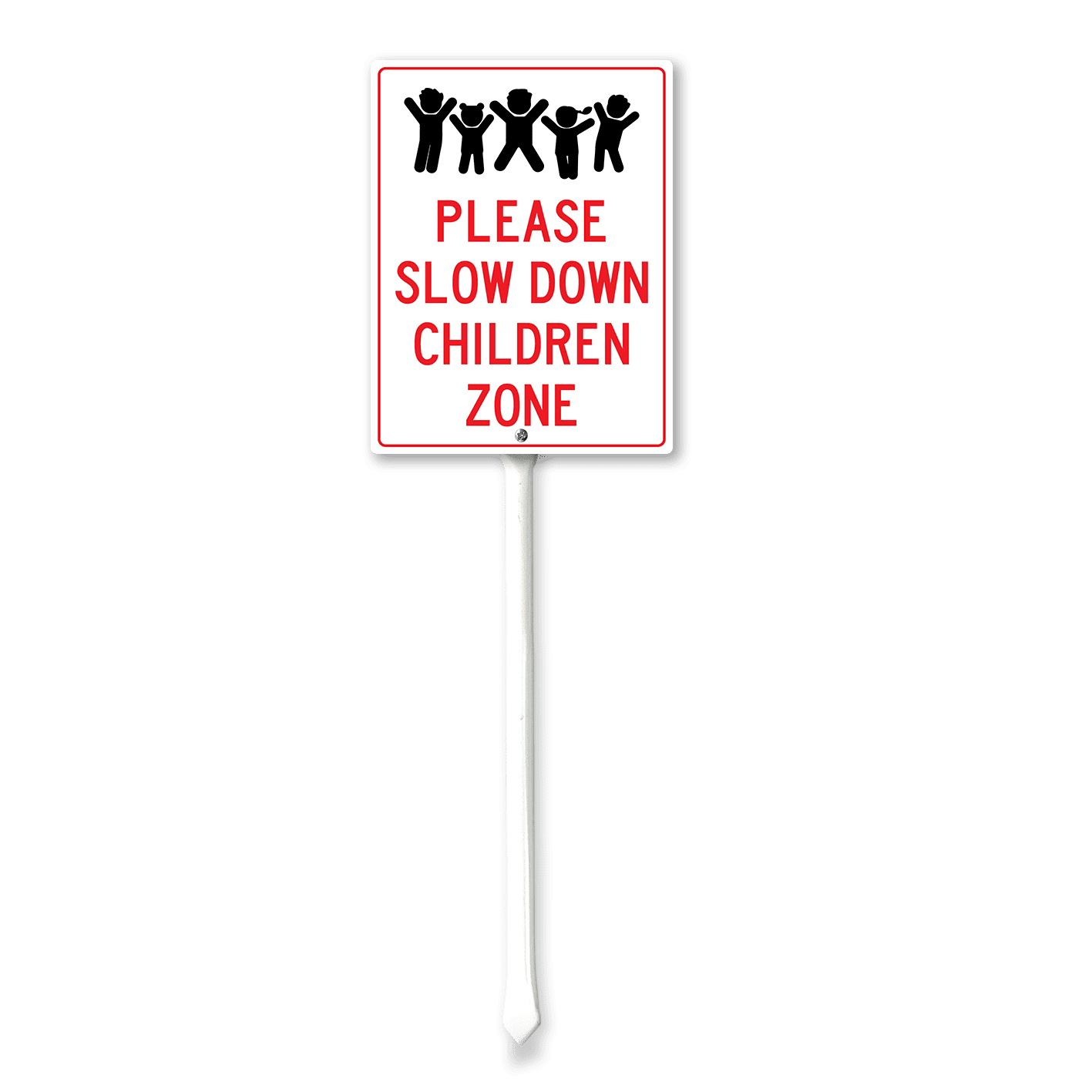 Eveokoki Slow Down Children Riding Safety Signs for Street with Stakes ...