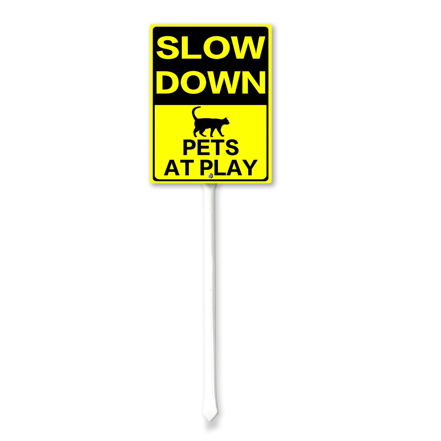 Eveokoki Slow Down Pets At Play Yard Sign with Stakes 8in×12in, Sturdy ...