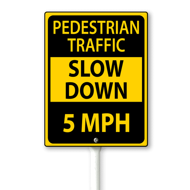 Eveokoki Slow Down Signs,Pedestrian Traffic Slow Down 5 Mph Sign with ...