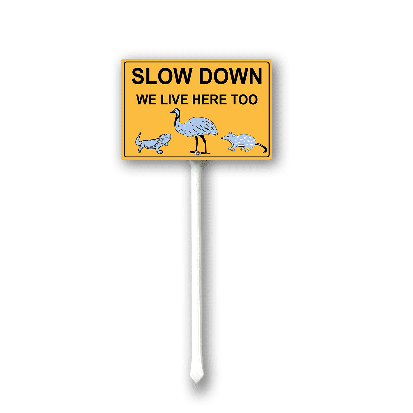 Eveokoki Slow Down We Live Here Too Sign With Stake For Neighborhoods ...