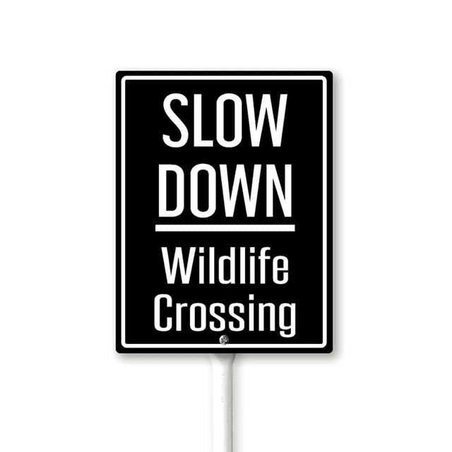 Eveokoki Slow Down Wildlife Crossing Sign With Stake For Neighborhoods ...