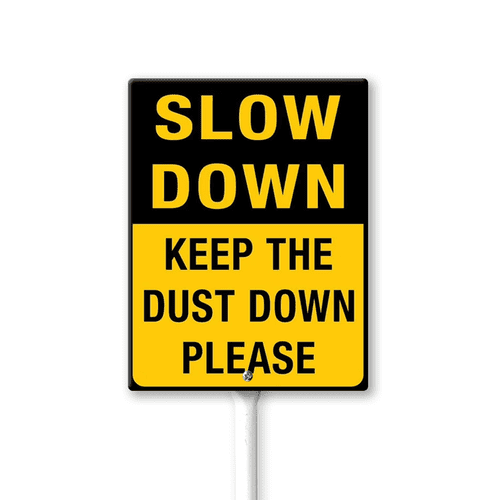 Eveokoki Slow Down Keep The Dust Down Please Sign with Metal Stake -4 ...
