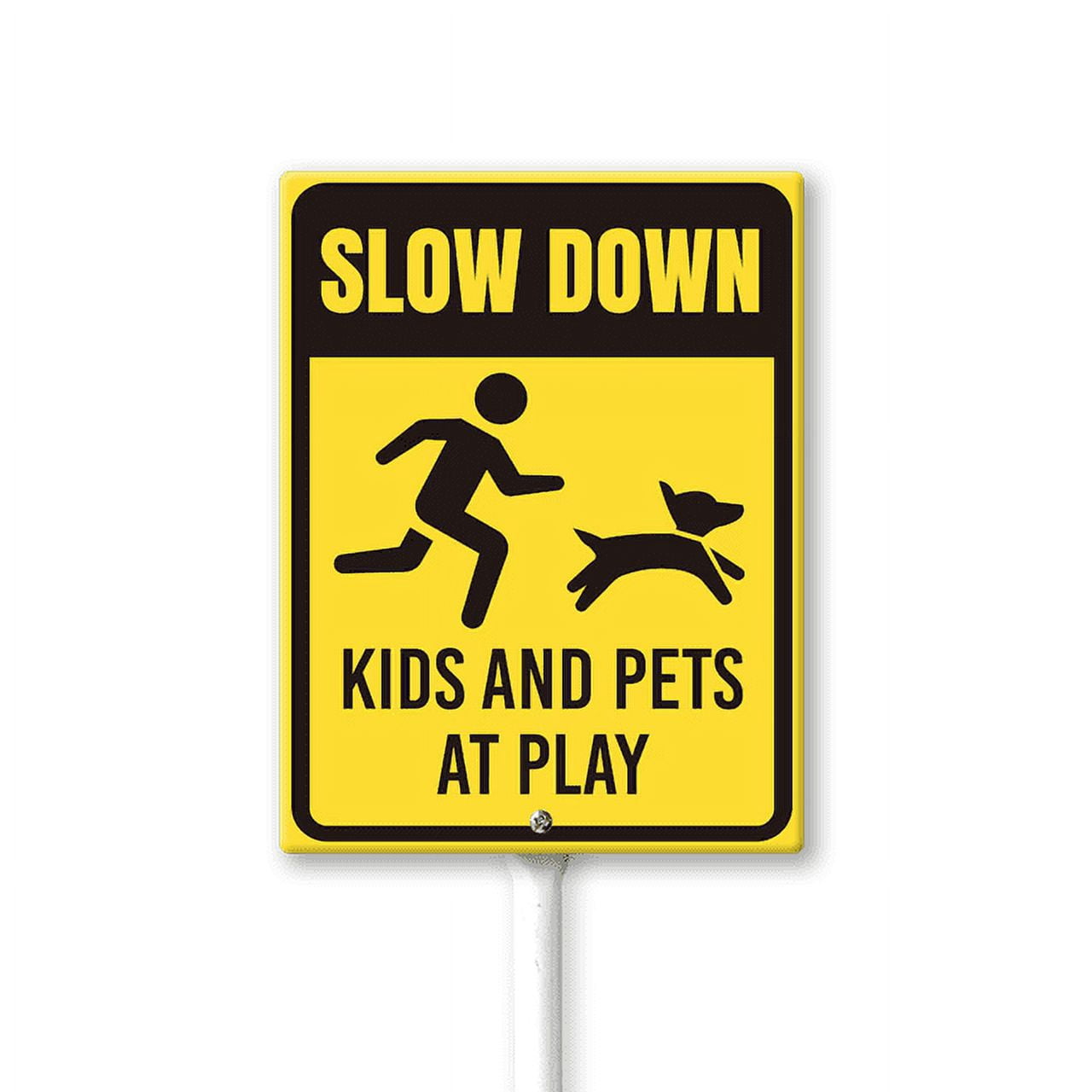 Eveokoki Slow Down Kids And Pets At Play Yard Sign with Stakes 7in×8 ...