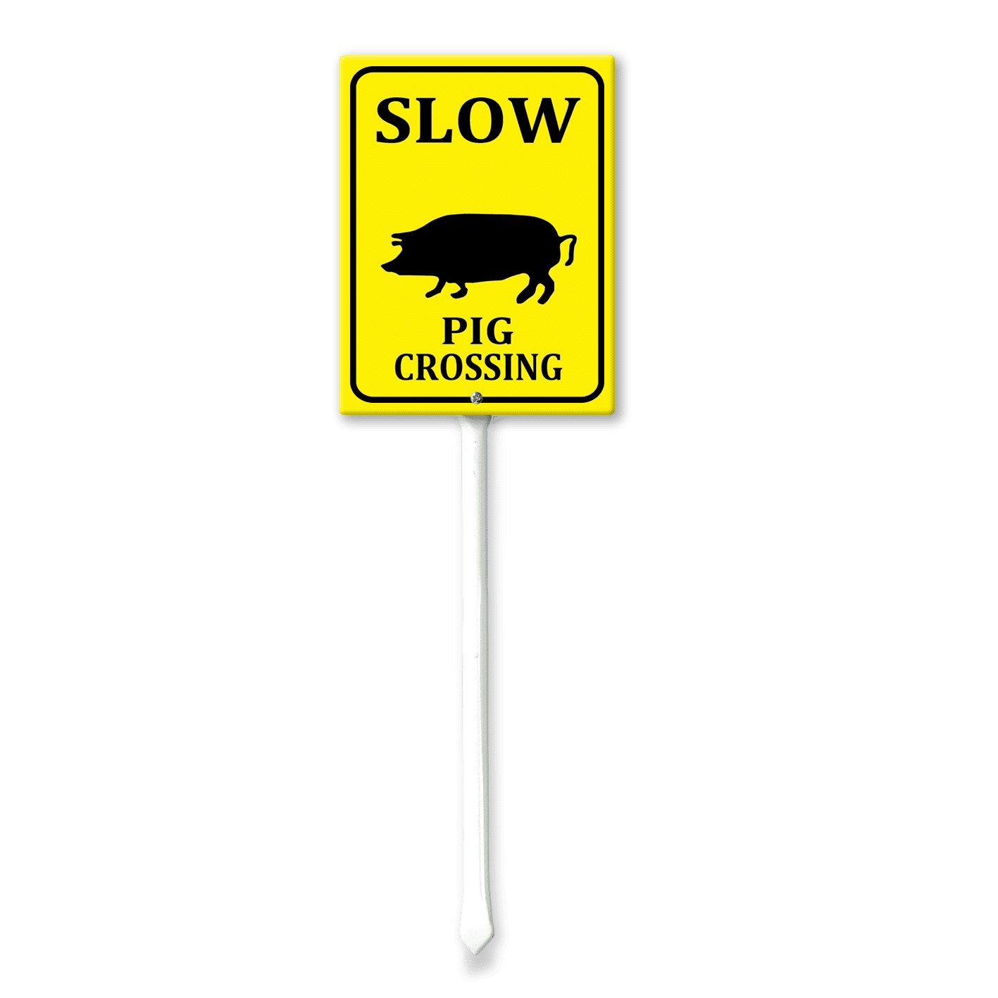 Eveokoki Slow Pig Crossing Sign With Stake For Neighborhoods Yard Farm ...