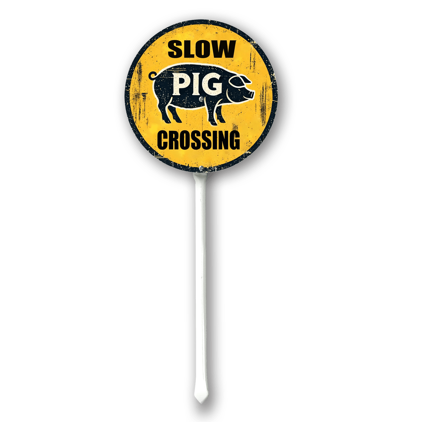 Eveokoki Slow Pig Crossing Sign With Stake For Neighborhoods Yard Farm ...