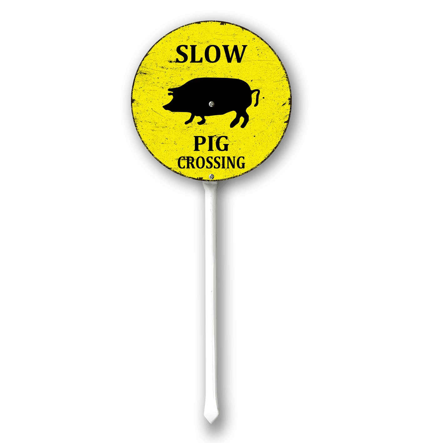 Eveokoki Slow Pig Crossing Sign With Stake For Neighborhoods Yard Farm ...