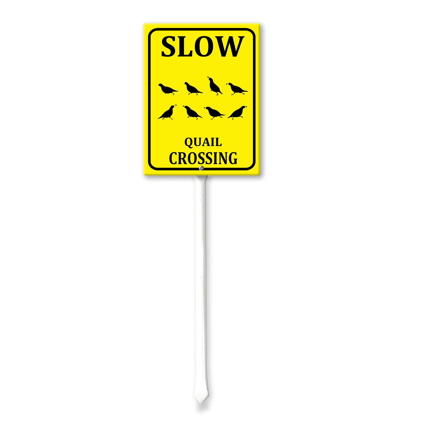 Eveokoki Slow Quail Crossing Sign With Stake For Neighborhoods Yard ...