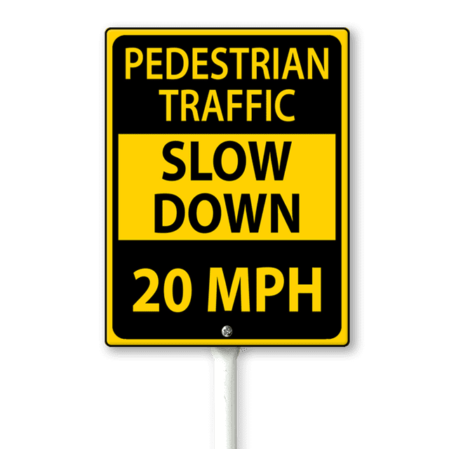 Eveokoki Slow Down Signs,Pedestrian Traffic Slow Down 20 Mph Sign with ...