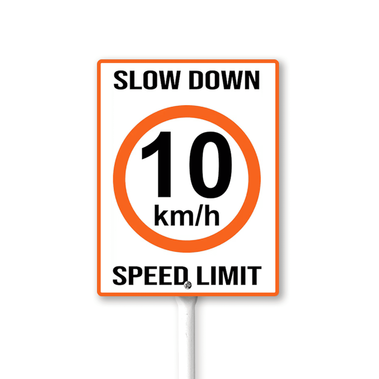 Eveokoki Slow Down Speed Limit 10 Kmh Sign with Stake 4.6x6inch Yard ...