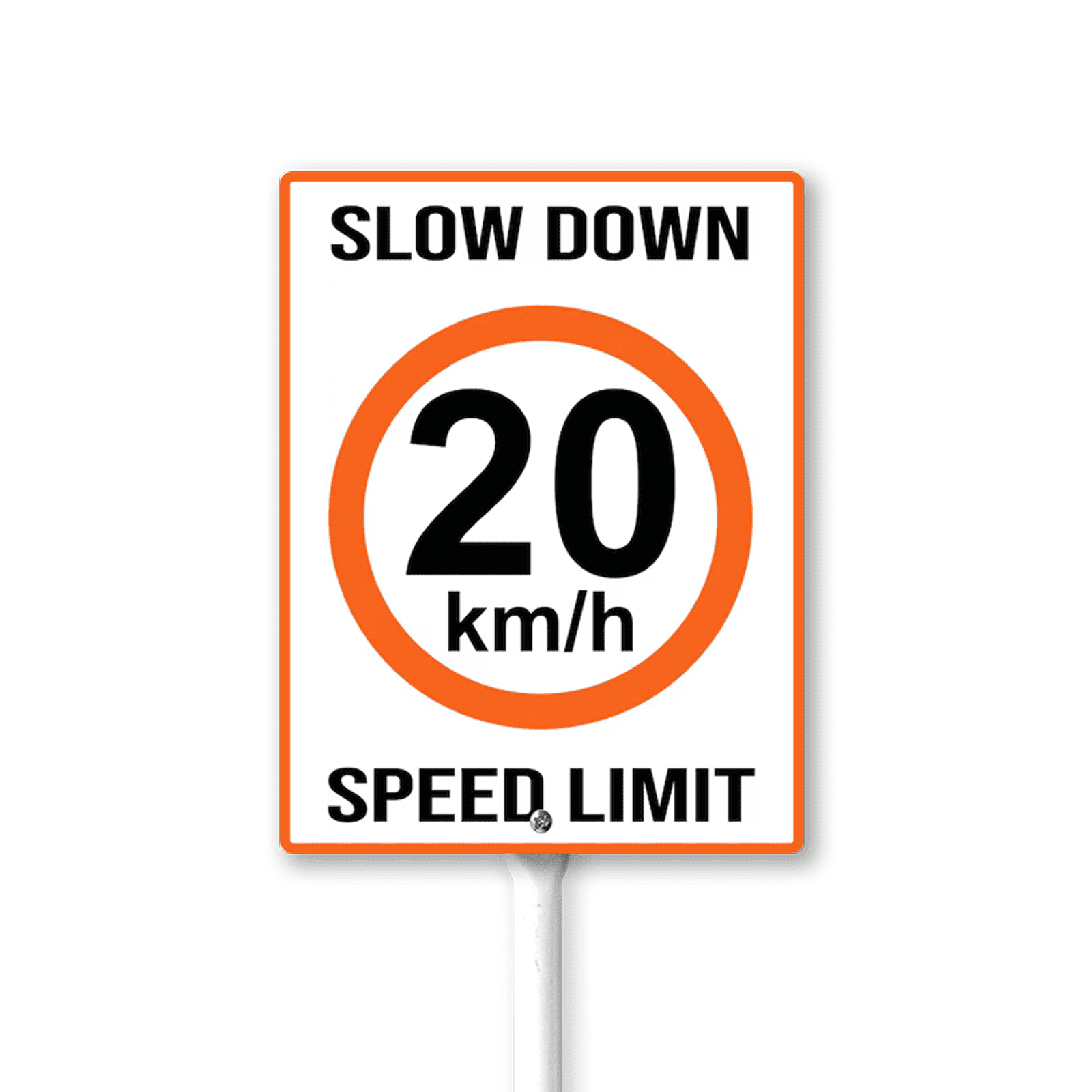 Eveokoki Slow Down Speed Limit 20 Kmh Sign with Stake 7x8.8inch Yard ...