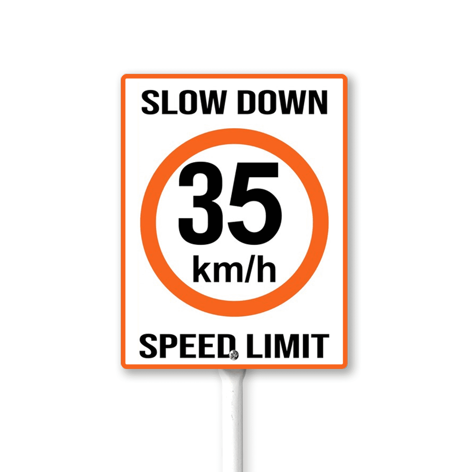 Eveokoki Slow Down Speed Limit 35 Kmh Sign with Stake 8x12inch Yard ...