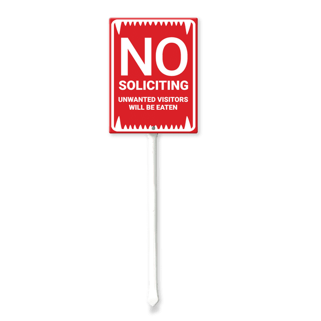 Eveokoki No Soliciting Sign for House - Metal No Soliciting Yard Sign ...