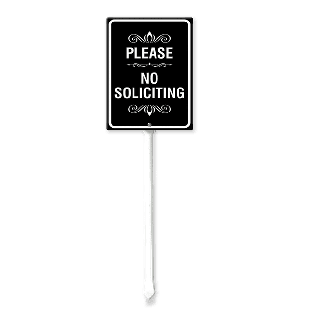 Eveokoki No Soliciting Sign for House - Metal No Soliciting Yard Sign ...