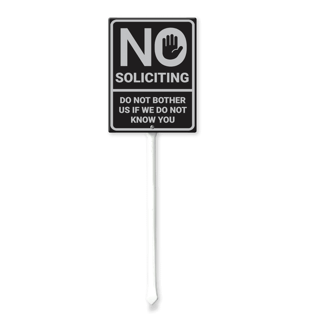 Eveokoki No Soliciting Sign for House - Metal No Soliciting Yard Sign ...