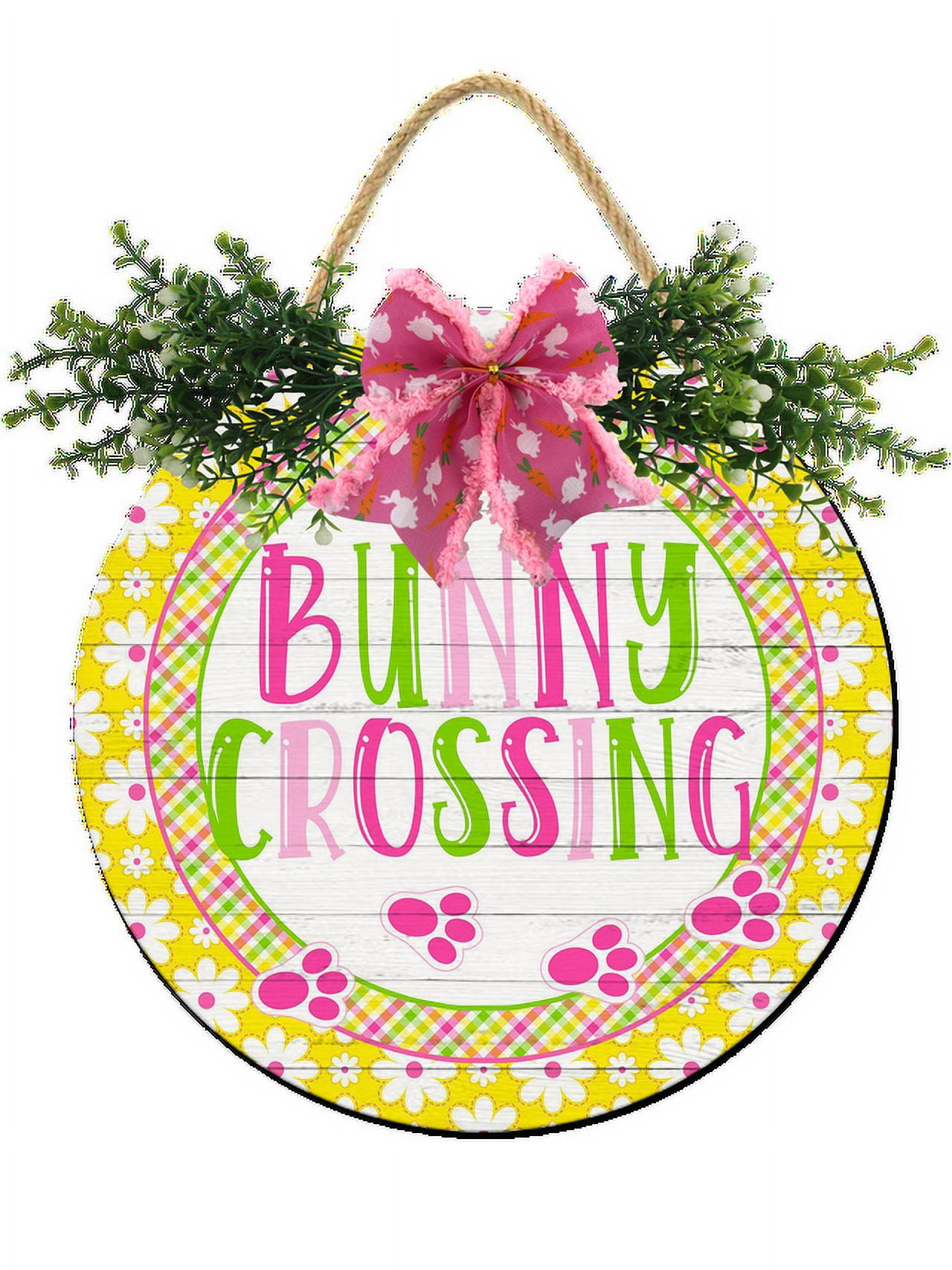 Eveokoki Spring Wreaths Sign for Front Door Farmhouse Spring Door ...