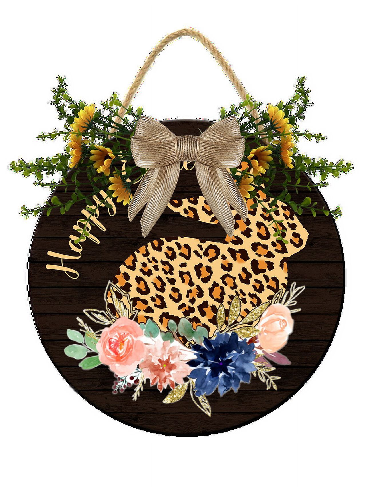 Eveokoki Spring Wreaths Sign for Front Door Farmhouse Spring Door ...