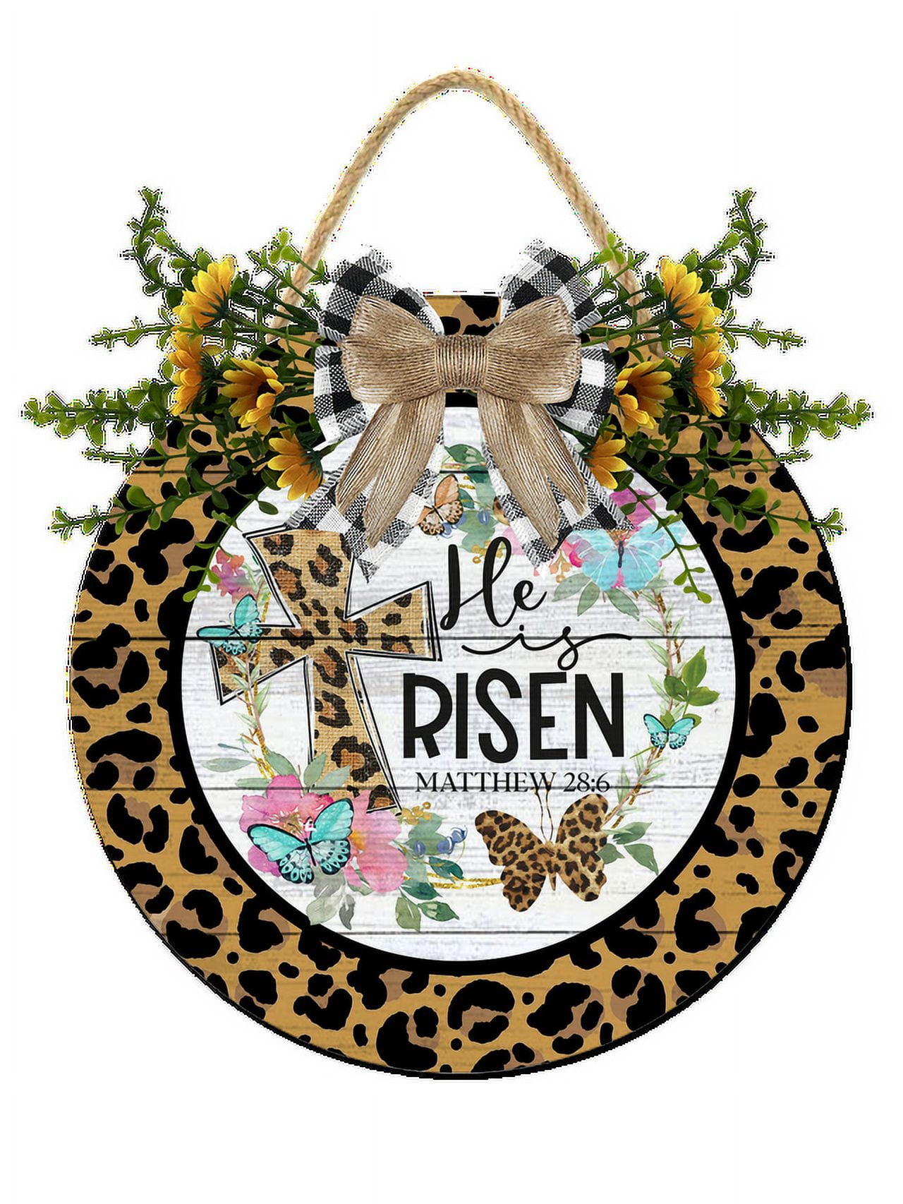 Eveokoki Spring Wreaths Sign for Front Door Farmhouse Spring Door ...